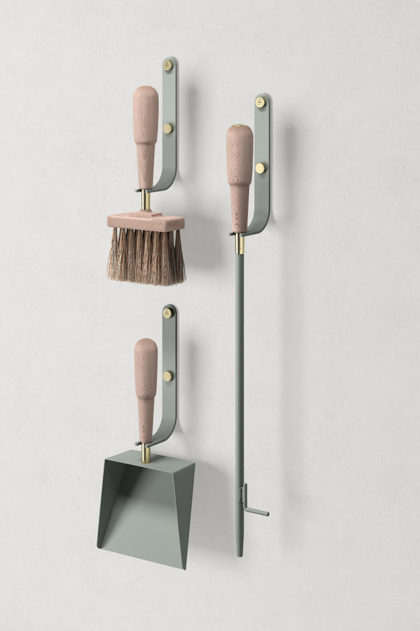 Eldvarm Emma Fireplace Wall Set Lichen - flora and henri